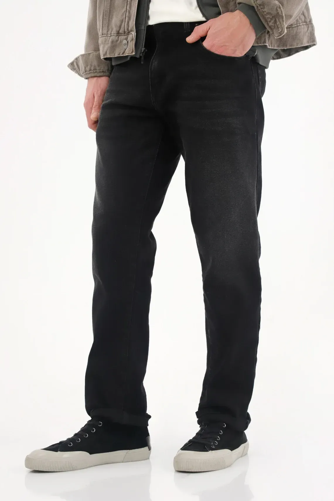 Jean Recto black denim para hombre